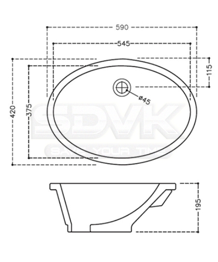 Раковина встраиваемая снизу Jaquar Continental CNS-WHT-705 59 см белый ...